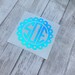Round Block Monogram Vinyl Decals, Holographic Monogram, Initials ...