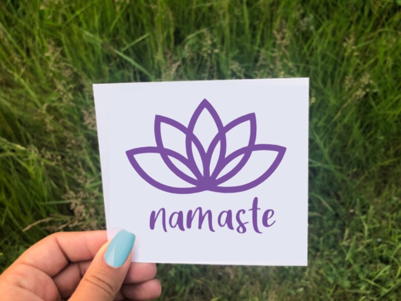 Namaste Simple Lotus Flower Vinyl Decal Sticker Yoga Yogi - Etsy