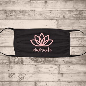 Namaste Lotus Flower Cotton Face Mask Yoga Mask Yogi Gift | Etsy