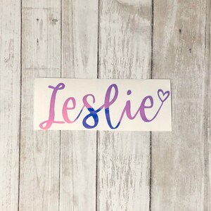 Custom Name With Heart Vinyl Sticker Decal Personalized - Etsy