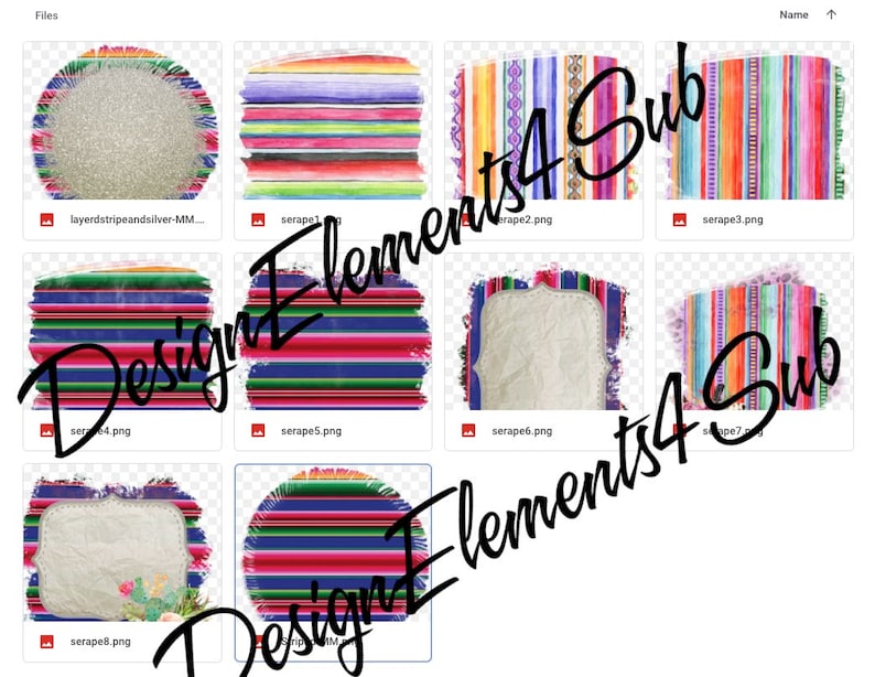 Digital File Set of Backgrounds -serape Pattern A Mix of Plain an With ...
