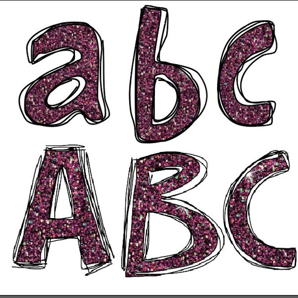 Maroon Glitter Font - Etsy
