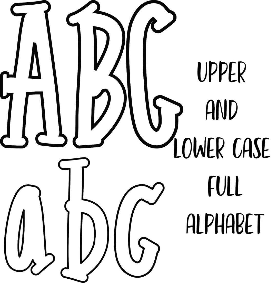 Digital File Set A-Z Sets 1 Uppercase 1 Lowercase Blank to Add Your Own ...