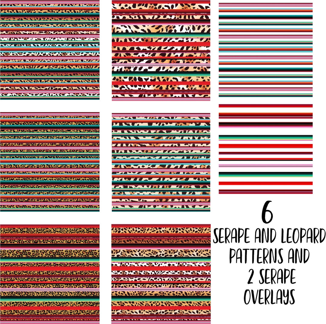 Serape and Leopard PNG Backgrounds (digital File) - Etsy