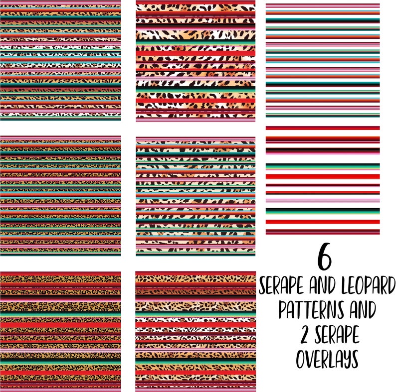 Serape and Leopard PNG Backgrounds (digital File) - Etsy