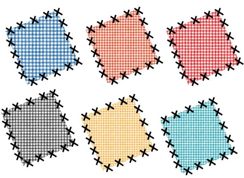 Digital File Country-gingham Design Kit Over 170 Elements Including 4 ...