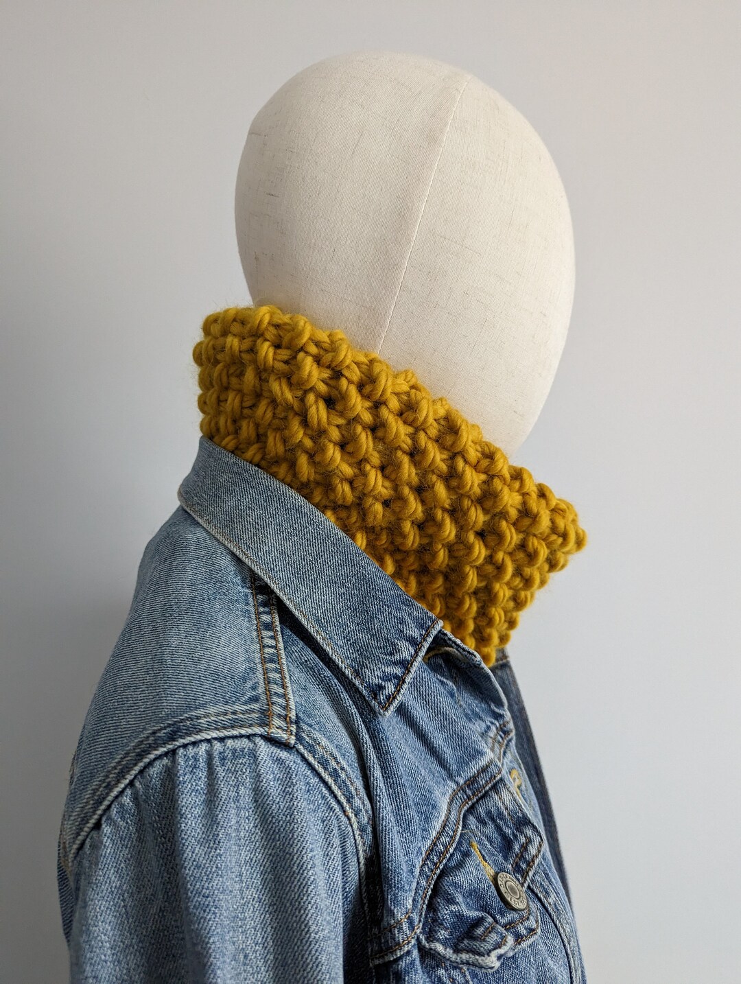 Mustard Yellow Chunky 100% Merino Wool Snood Neck Warmer - Etsy