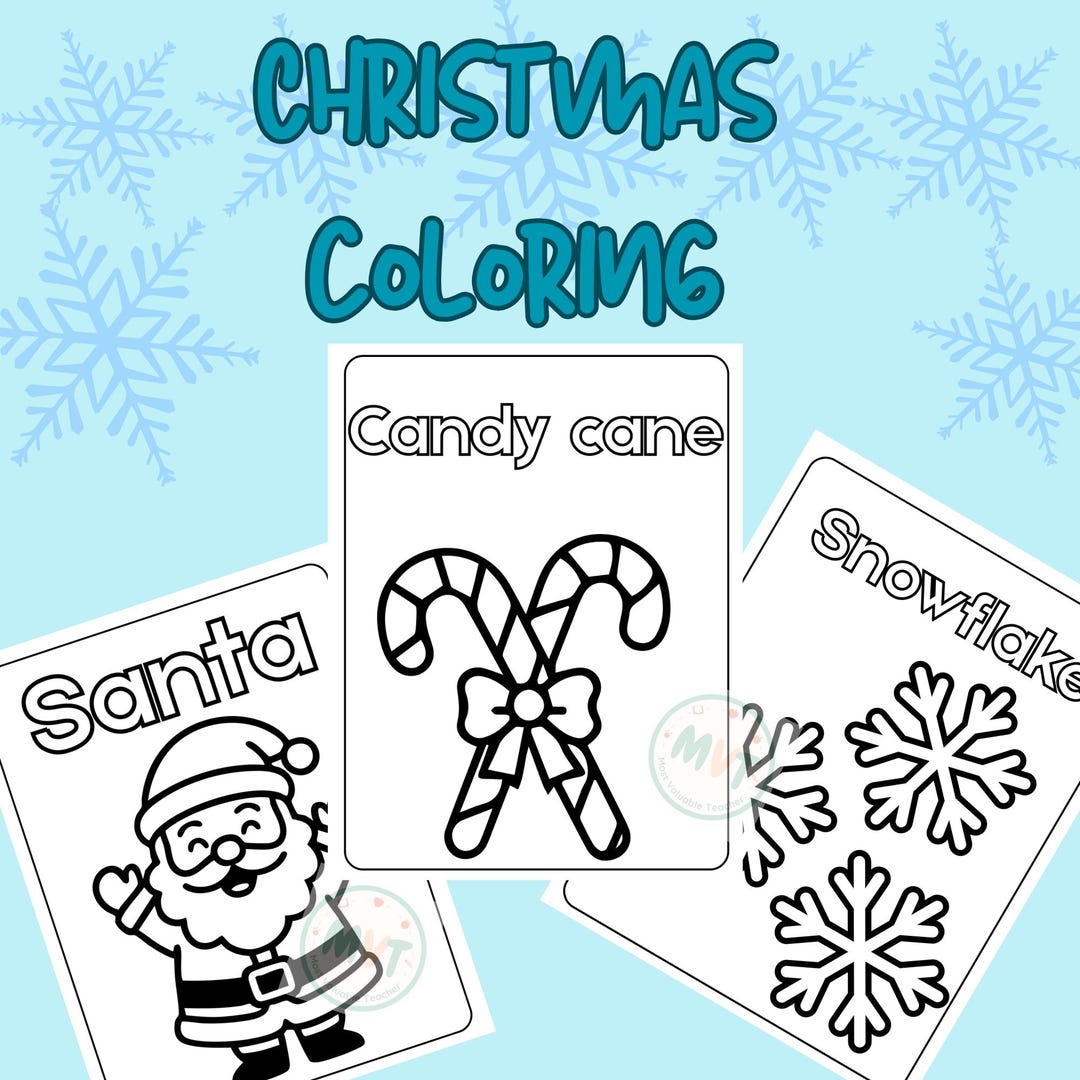 Christmas Character Coloring Sheets ( 9 Pages) - Etsy