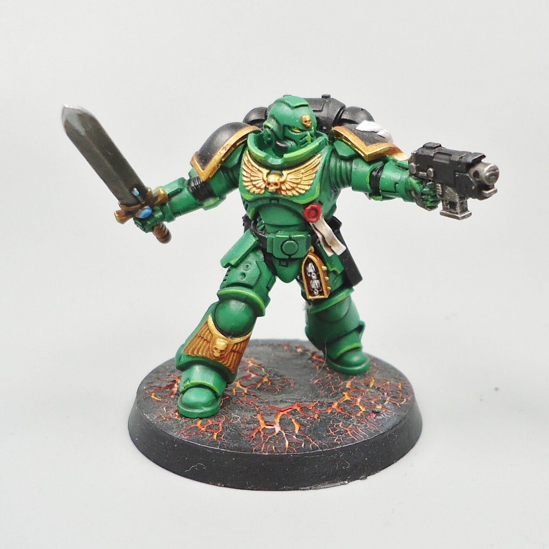 Warhammer 40k Army Space Marines Salamanders Lieutenant Painted - Etsy