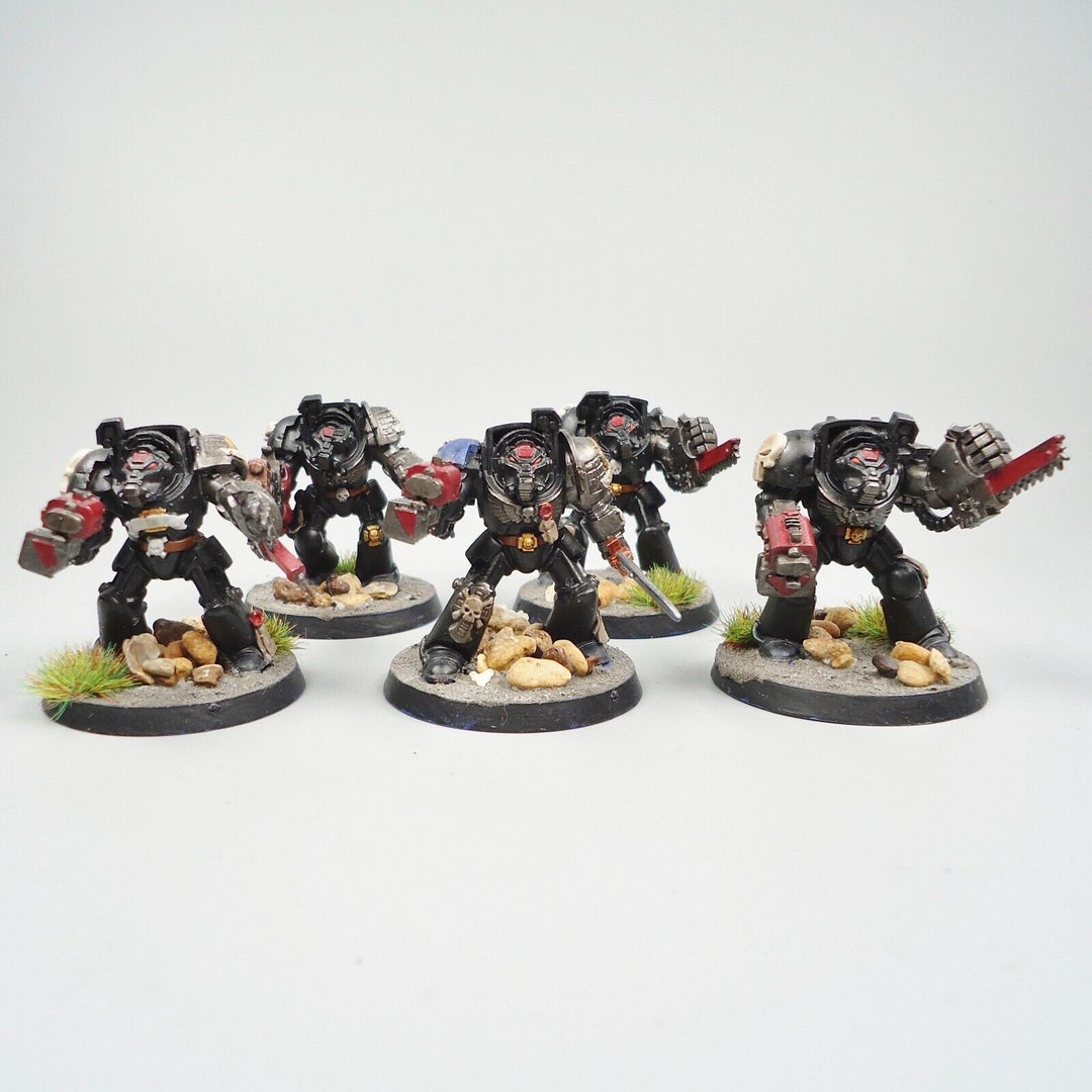 Warhammer 40k Army Space Marines Deathwatch Terminators X5 Painted - Etsy