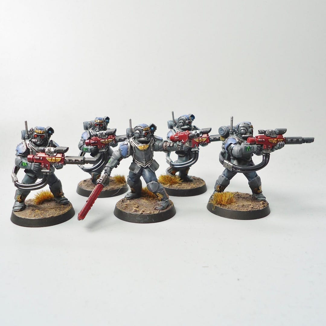 Warhammer 40k Army Astra Militarum Imperial Guard Tempestus Scions X5 ...