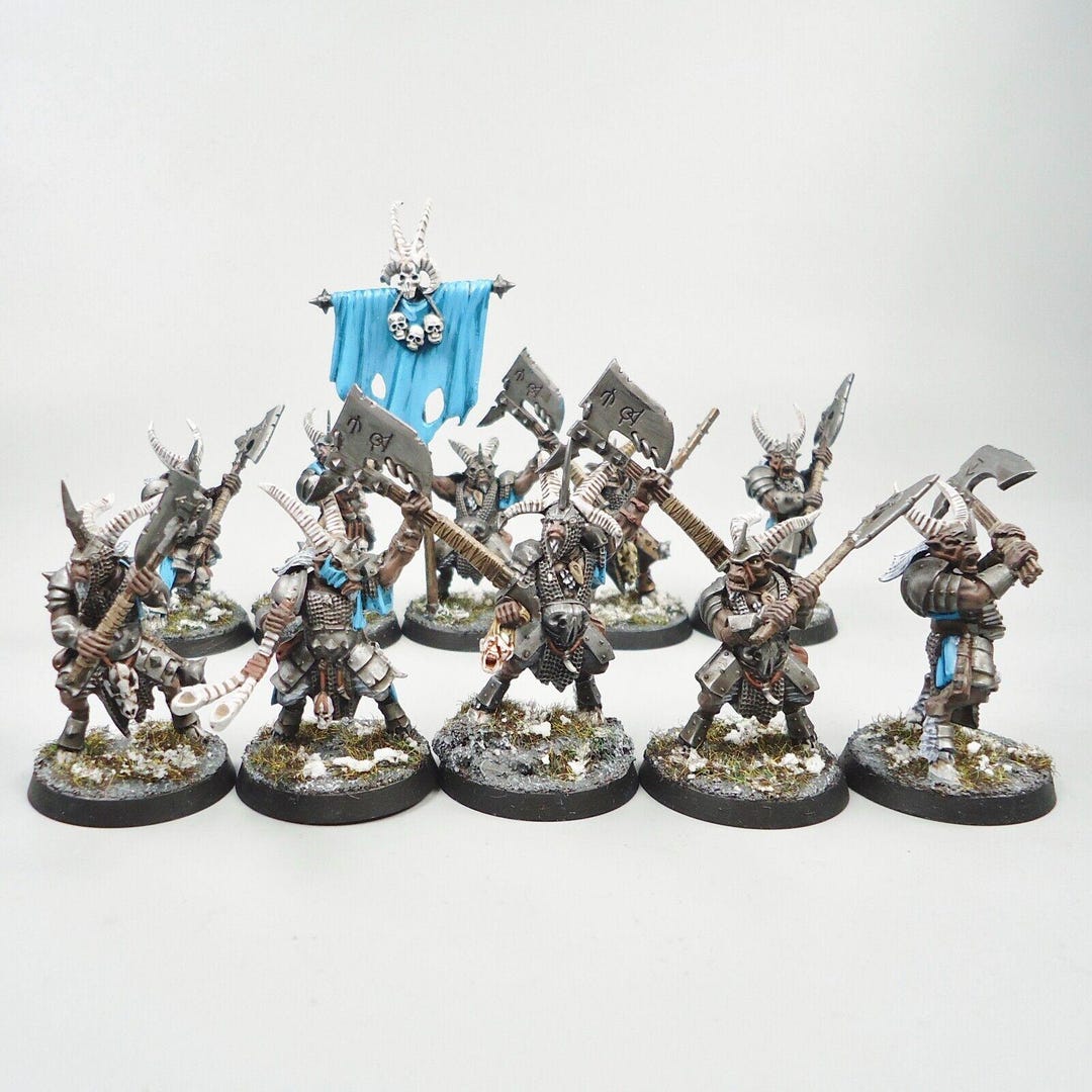 Warhammer Fantasy Age of Sigmar Army Beasts of Chaos Beastmen Bestigors ...