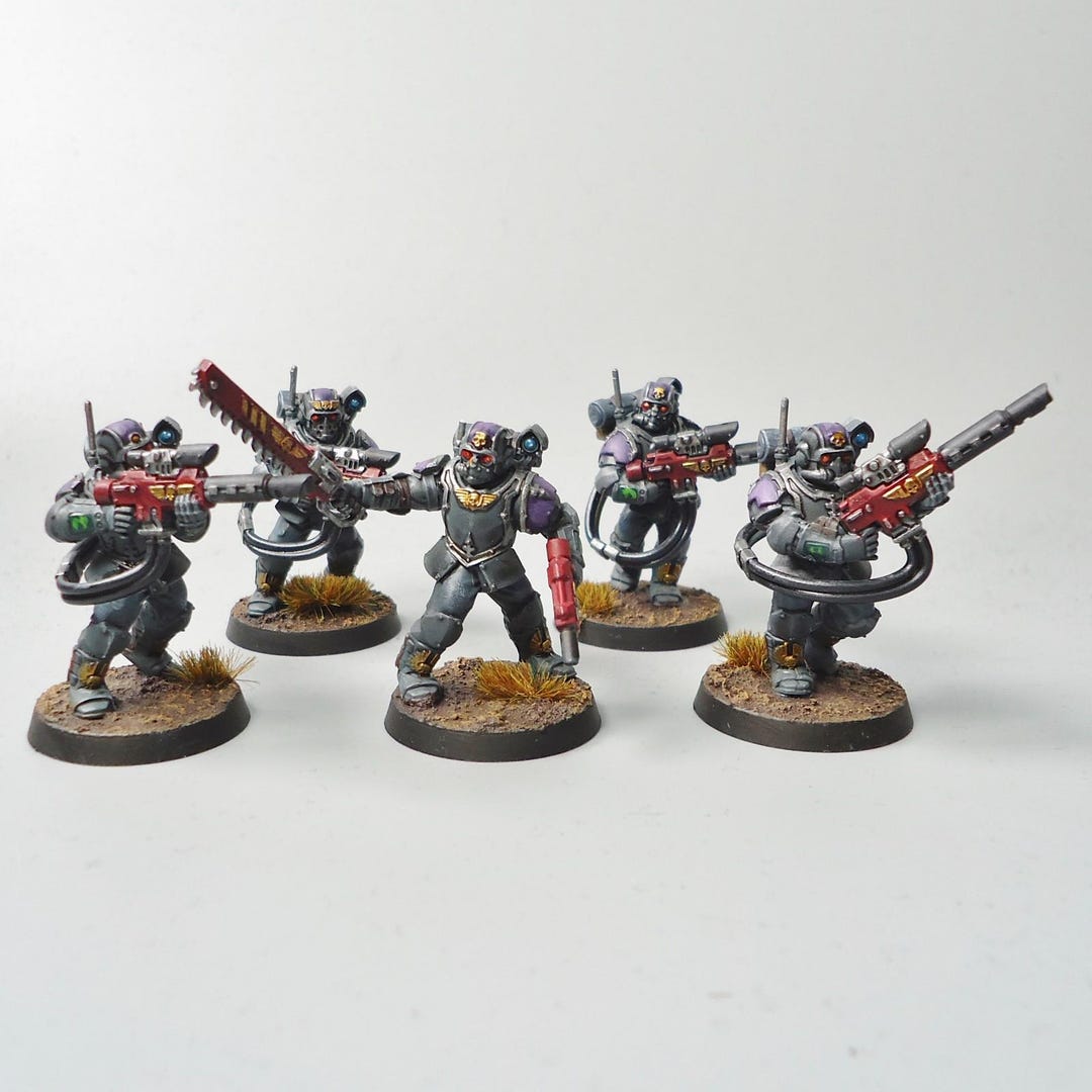 Warhammer 40k Army Astra Militarum Imperial Guard Tempestus Scions X5 ...
