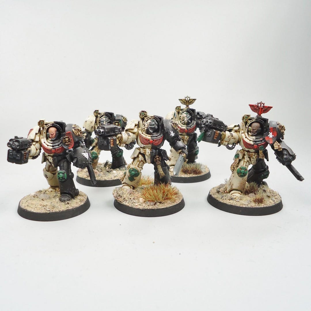 Dark Angels Terminators X5 Painted - Warhammer 40k Space Marines 40,000 ...