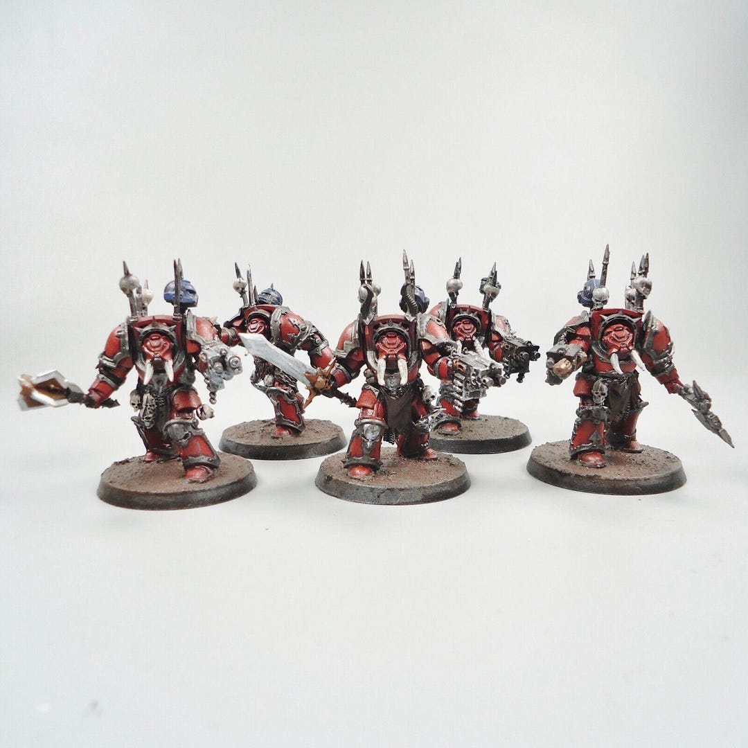 Warhammer 40k Army Chaos Space Marines Chaos Terminators X5 Painted - Etsy