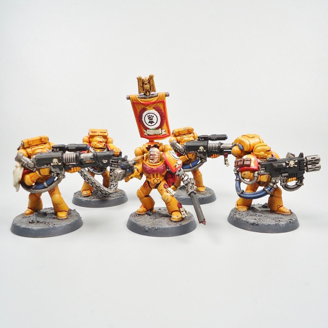 Warhammer 40k Army Space Marines Imperial Fists Devastator Squad ...