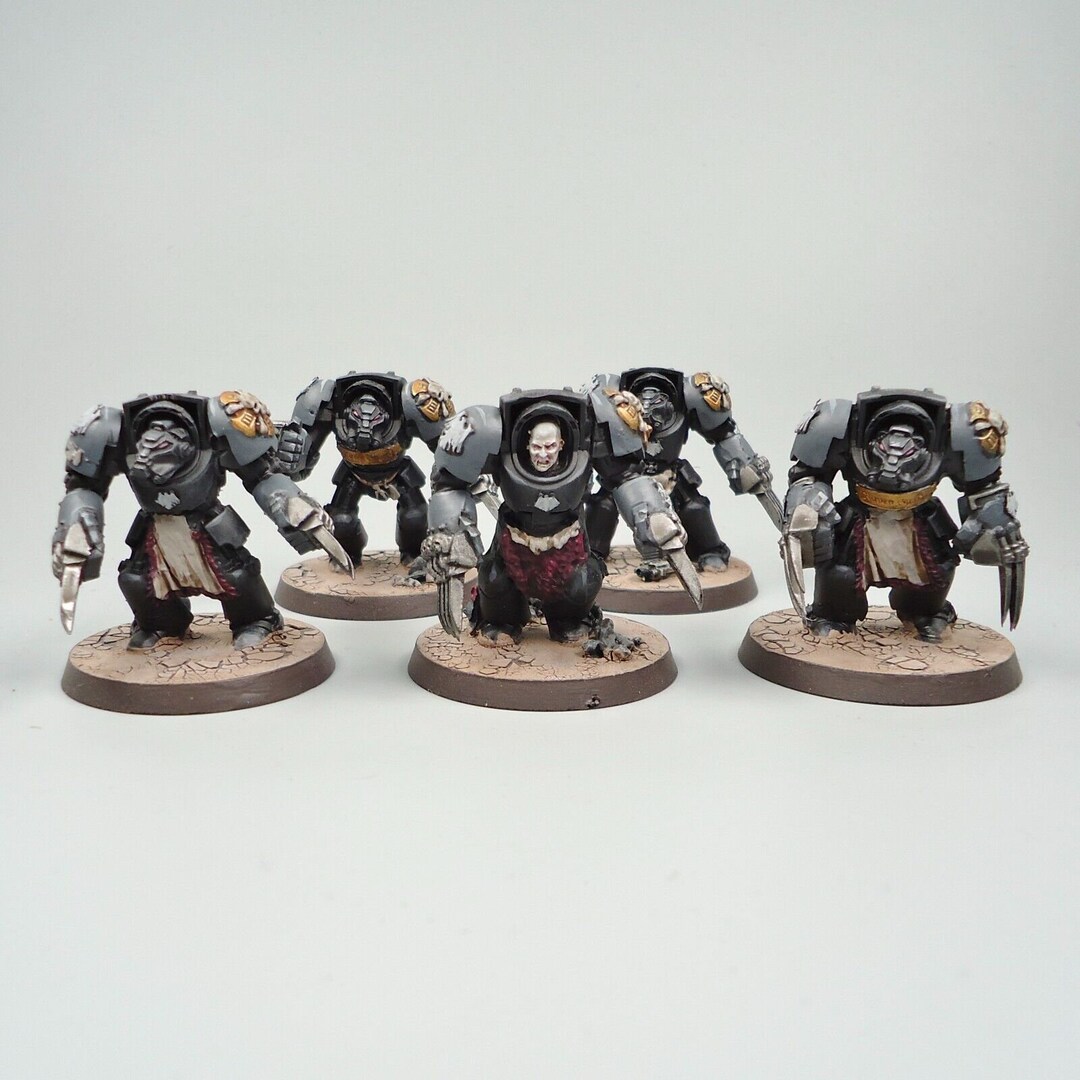 Warhammer 40k Army Space Marines Raven Guard Terminators X5 GW and 3D ...
