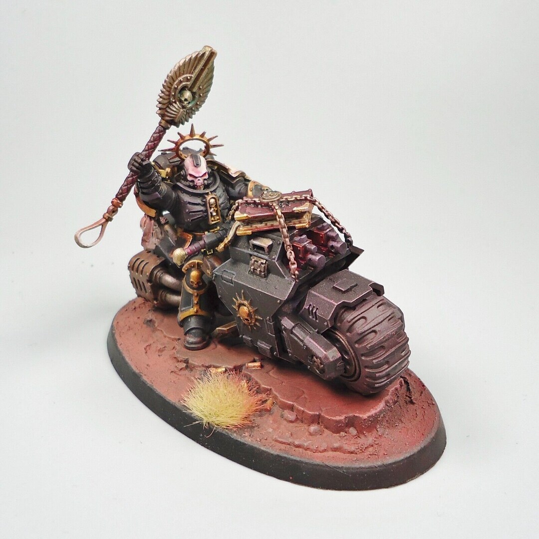 Warhammer 40k Army Space Marines Blood Ravens Primaris Chaplain on Bike ...