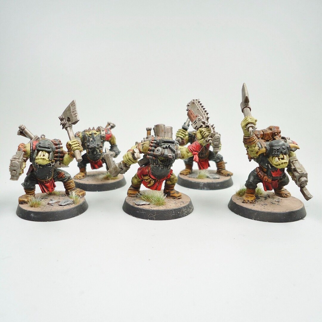 Warhammer 40k Ork Army Ork Custom Kommandos X5 Painted and Based - Etsy
