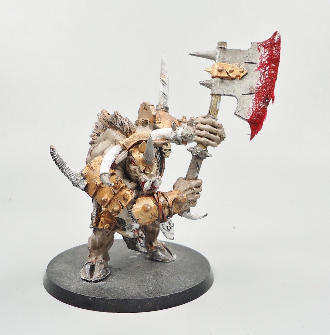 Beasts of Chaos Beastmen Doombull Painted - Warhammer Fantasy Age of ...