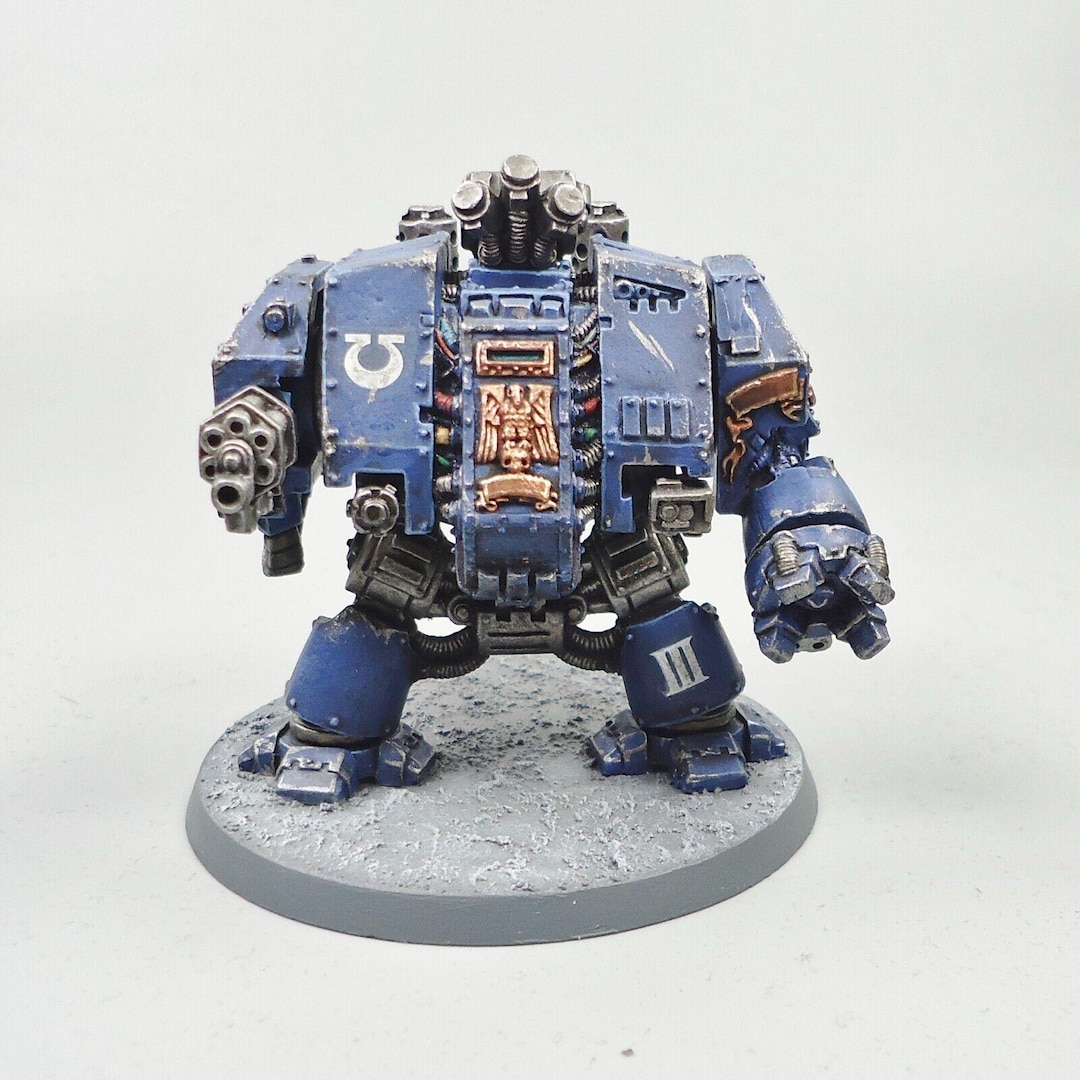 Warhammer 40k Army Space Marines Ultramarines Metal Dreadnought Painted ...