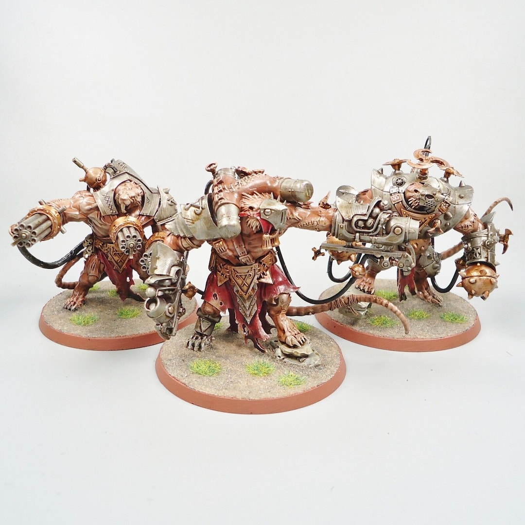 Warhammer Fantasy Age of Sigmar Army Skaven Stormfiends X3 Painted - Etsy