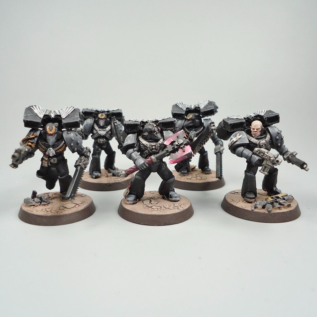Warhammer 40k Army Space Marines Raven Guard Assault Marines X5 GW and ...