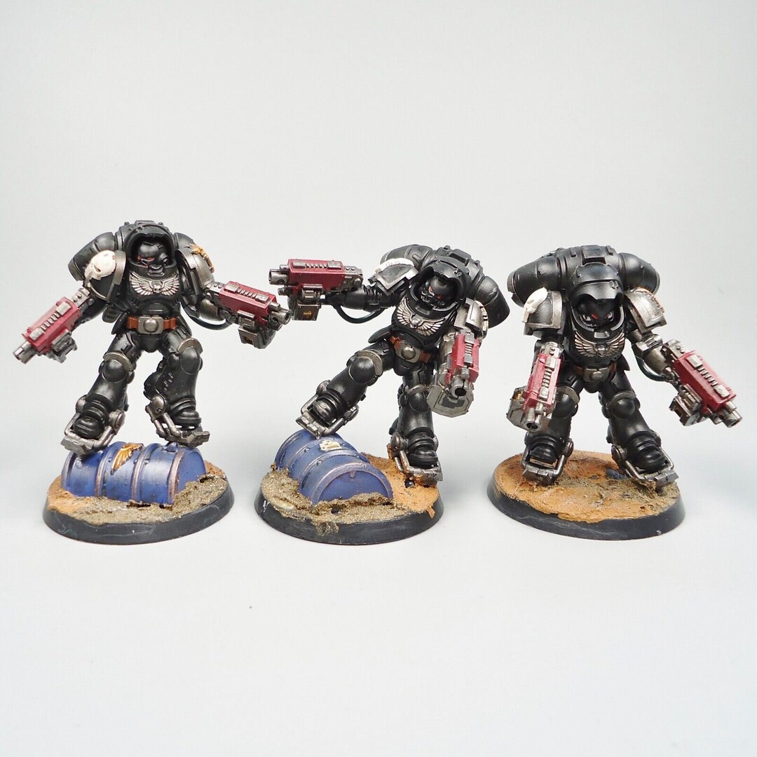 Warhammer 40k Army Space Marines Deathwatch Inceptors X3 Painted - Etsy