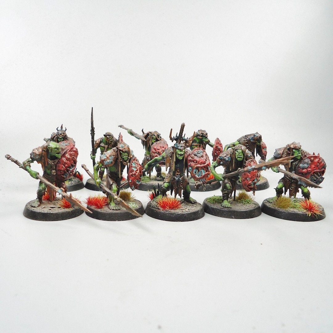 Gutrippaz X10 Painted - Kruleboyz Orruk Warhammer Fantasy Age of Sigmar ...