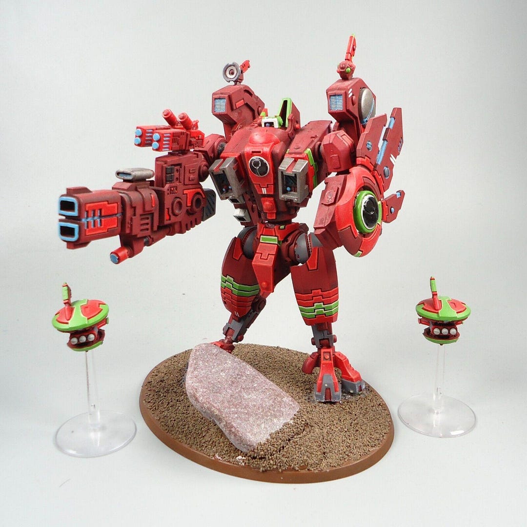 Warhammer 40k Army Tau Empire Riptide Battlesuit Painted and Based - Etsy