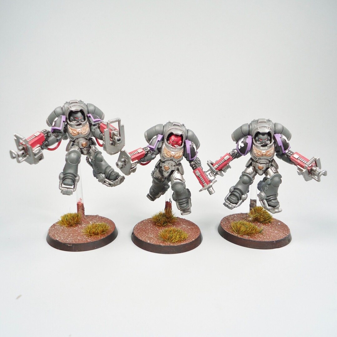 Warhammer 40k Army Space Marines Raven Guard Primaris Inceptors X3 ...