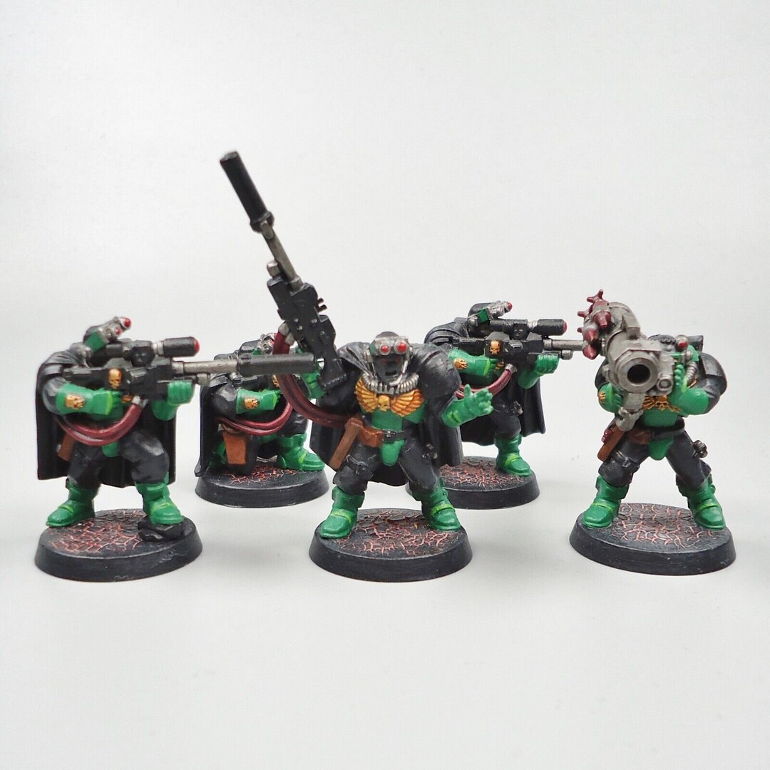 Warhammer 40k Army Space Marines Salamanders Sniper Scouts X5 Painted ...