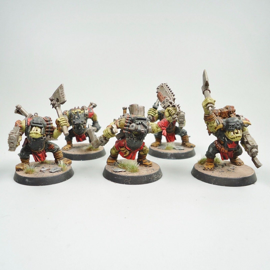 Warhammer 40k Ork Army Ork Custom Kommandos X5 Painted and Based - Etsy