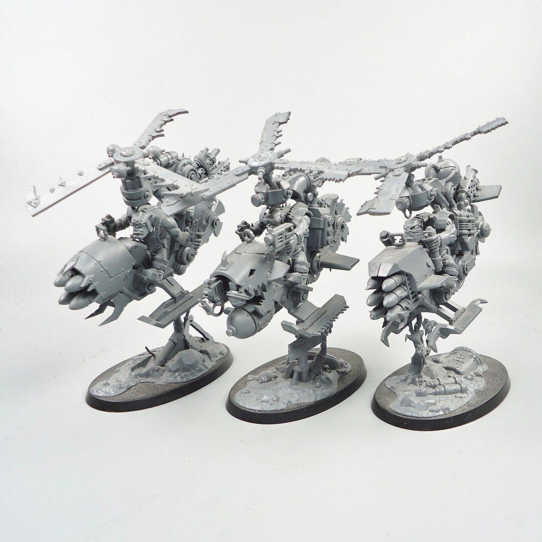 Warhammer 40k Army Ork Deffkoptas X3 Unpainted - Etsy
