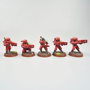 Warhammer 40k Army Tau Empire Breachers X10 Painted and Based - Etsy