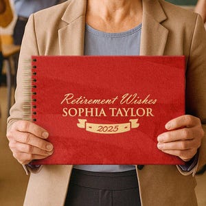 Guest Book Retirement Party for Teacher, Retirement Guest Signature ...