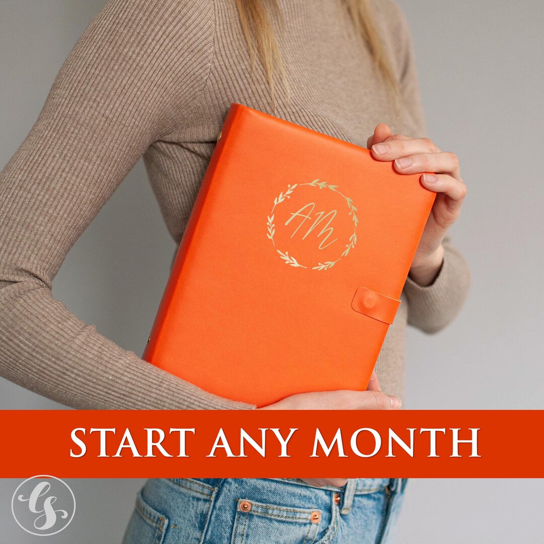 Personalized Leather Daily Planner 2025-2026 | Leather Binder & Journal ...