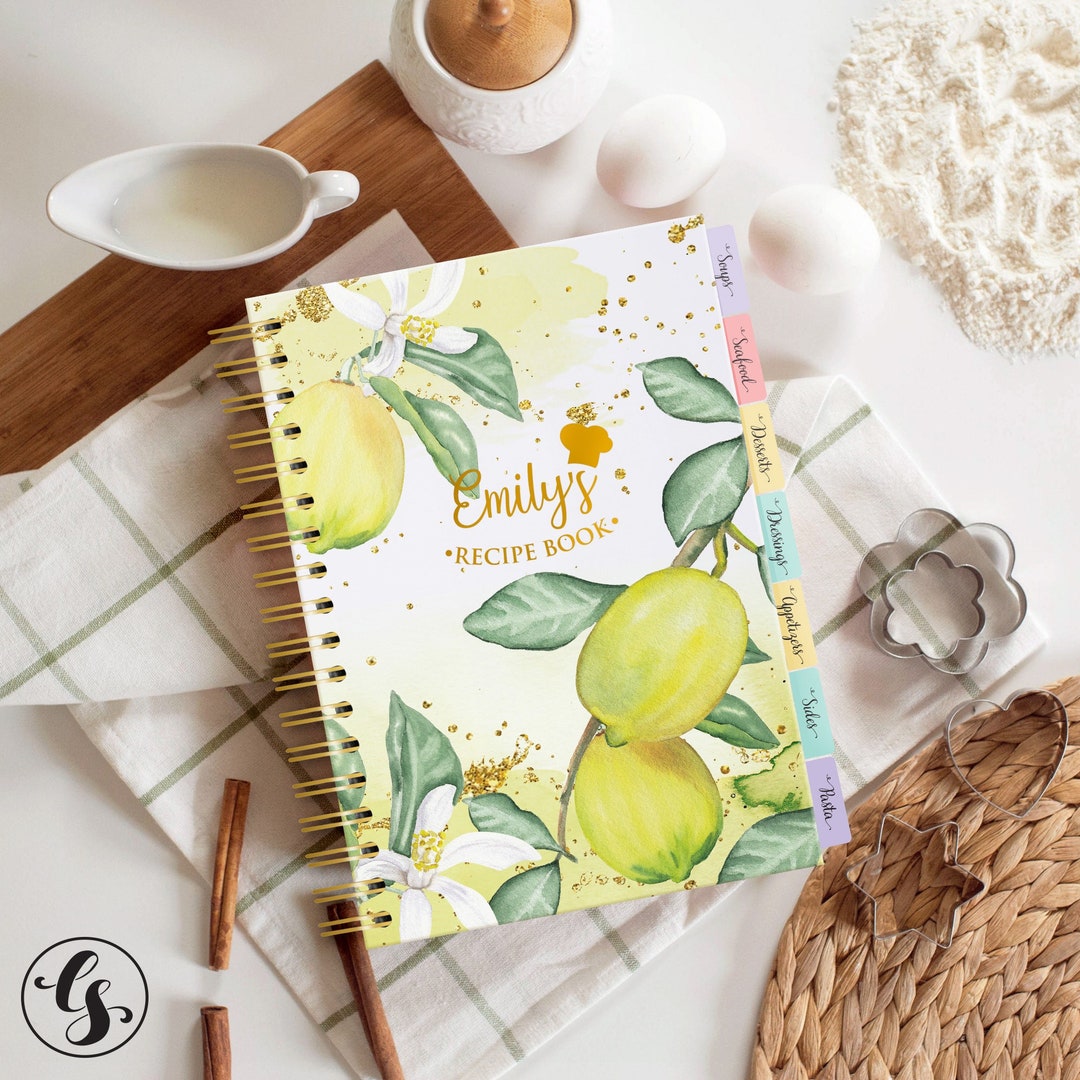Personalized Recipe Book Custom Recipe Journal Moms Birthday Gift ...