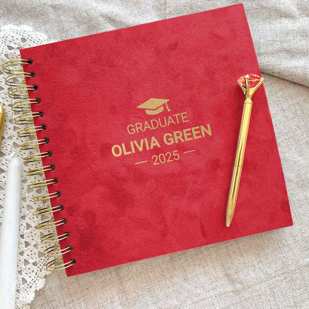 2025 Graduation Guestbook for High School College, Grad Scrapbook Photo ...
