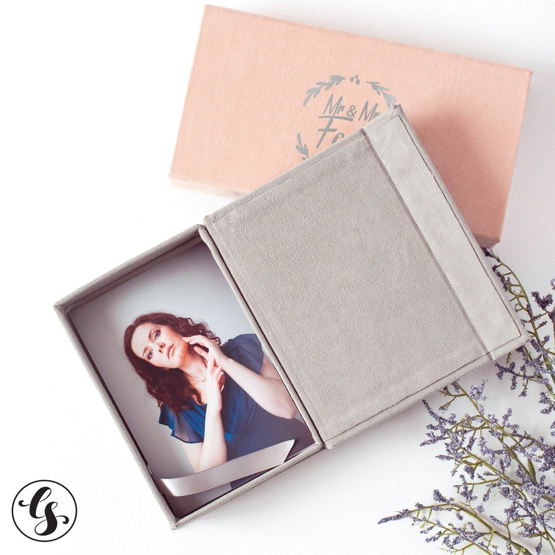 Suede Print Box Photo Storage. Personalised Box Photography - Etsy