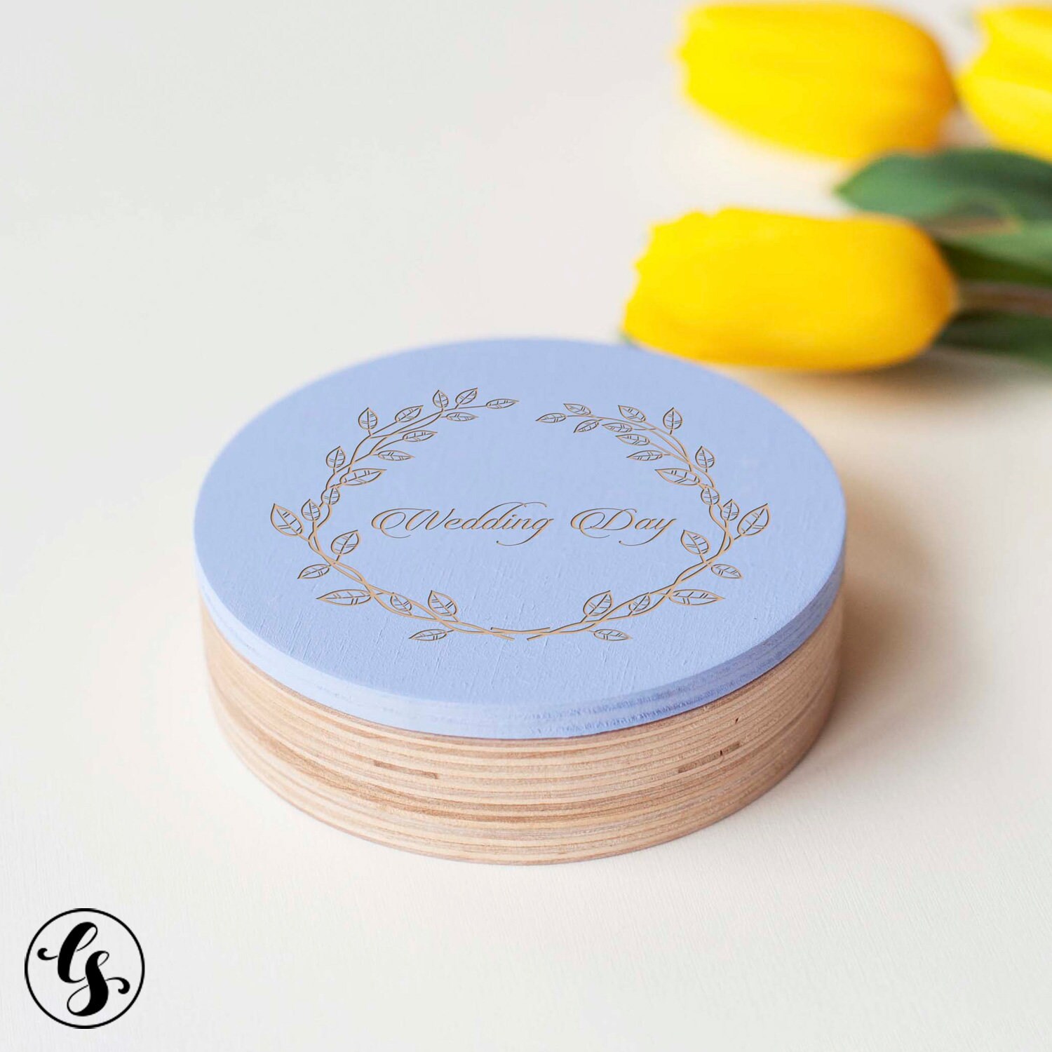 Small wooden box personalized box round box gift box USB | Etsy