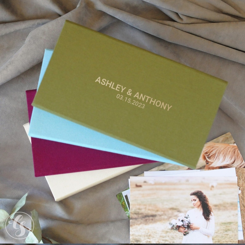 Custom Photo Box With USB Engraved, Print Box and USB Drive, 4x6 Photo ...