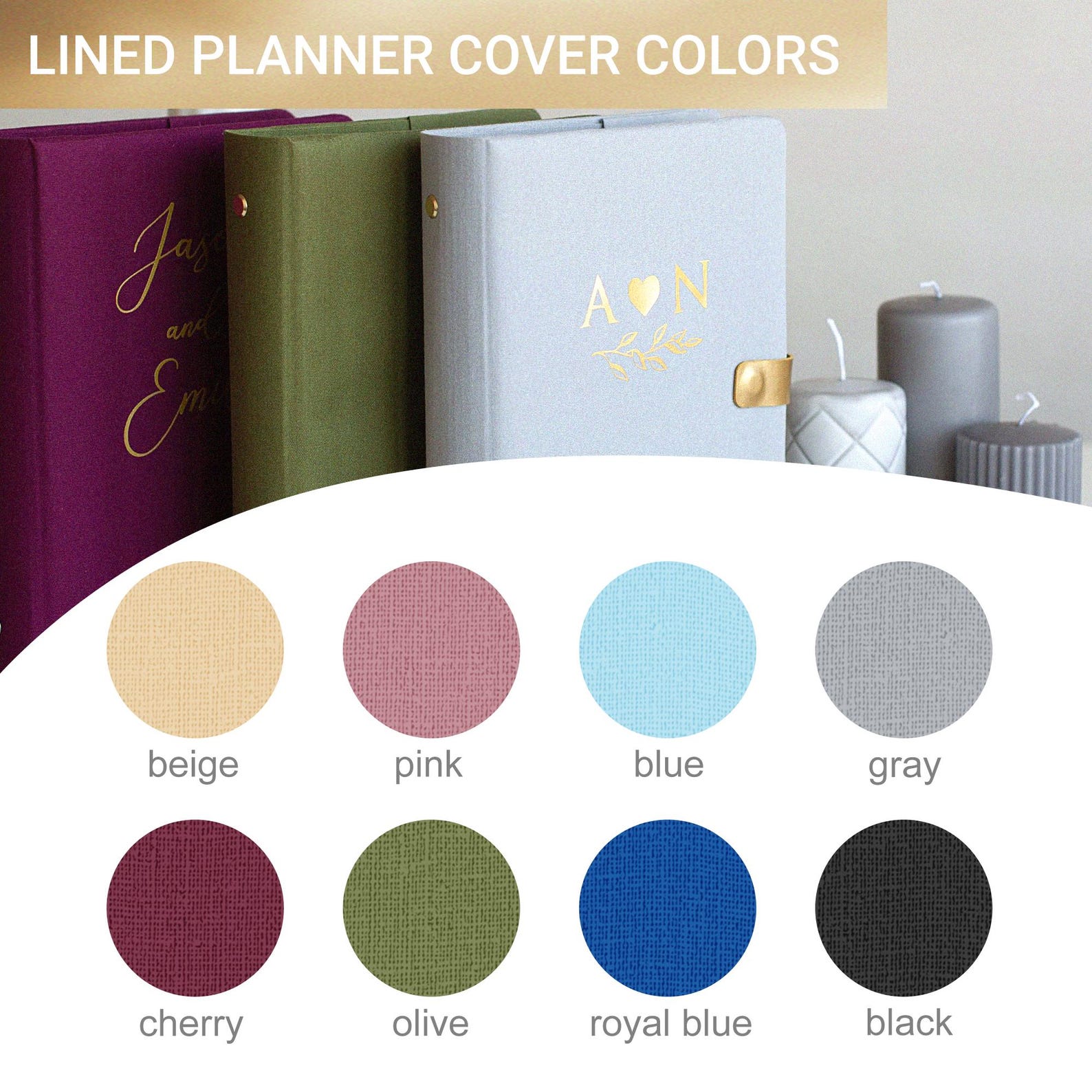Minimal Wedding Planner Book Personalized, Engagement Gift for Couple ...