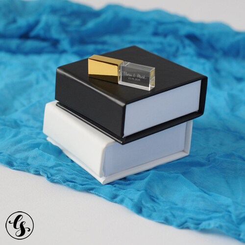 Glass USB Stick Wedding Box Crystal USB Flash Drive in - Etsy