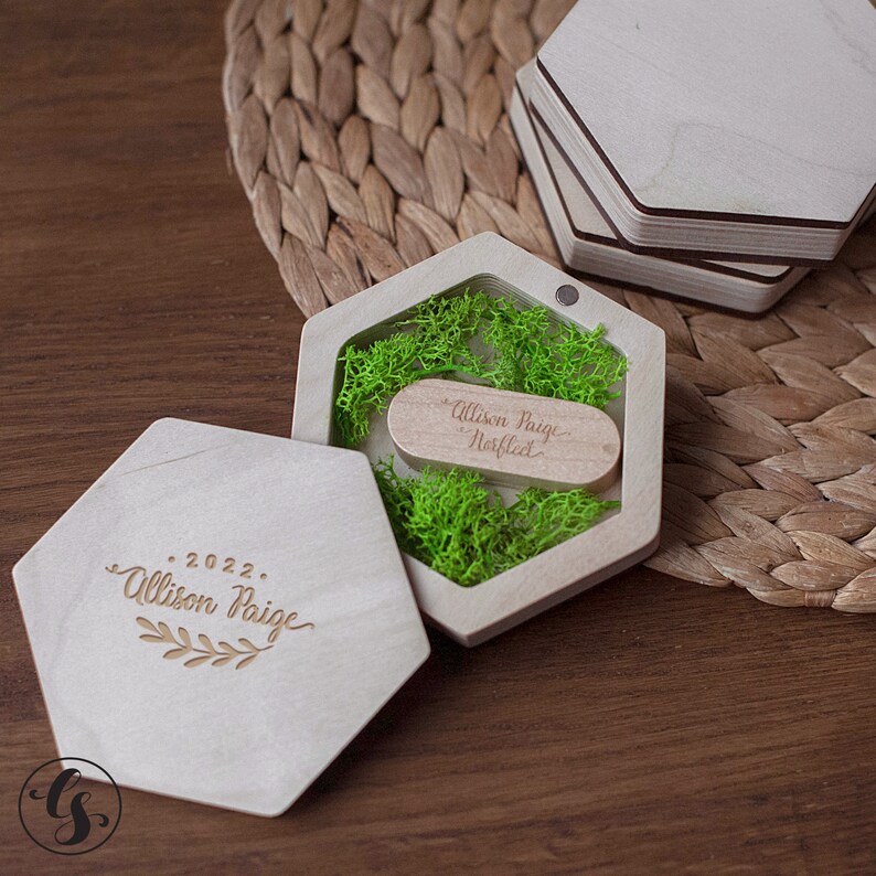 Flash Drive Box Custom USB Case Wedding Wooden USB Stick | Etsy