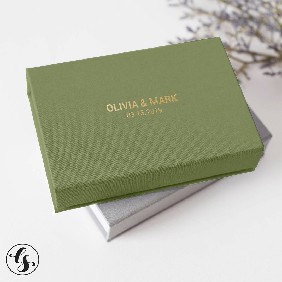 Linen Photo Box Photo Storage Box Wedding Print Box 4x6, 5x7, 6x8 ...