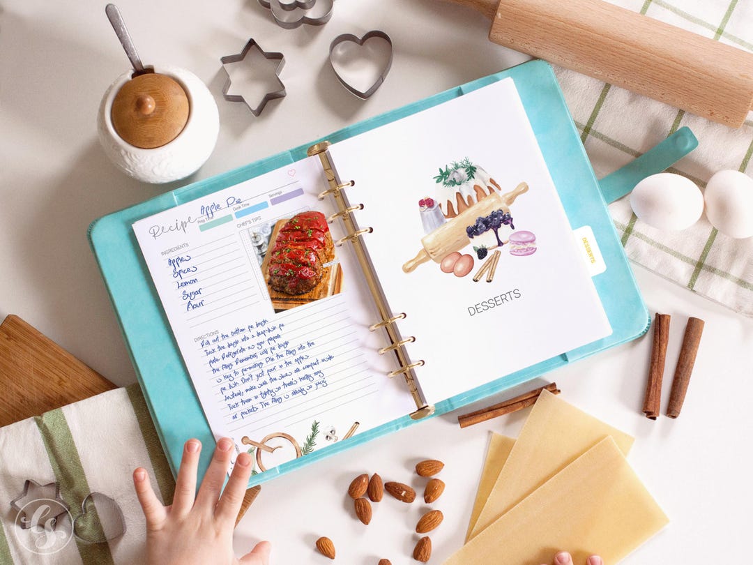 Custom Cookbook Binder With Dividers, Blank Recipe Book for Family ...