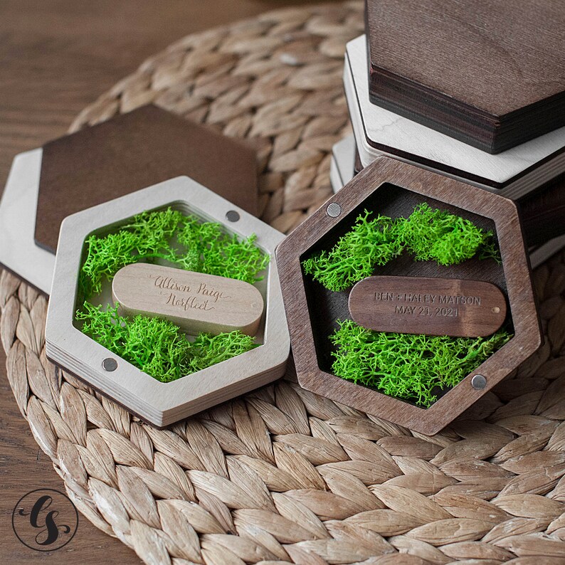 Flash Drive Box Custom USB Case Wedding Wooden USB Stick | Etsy