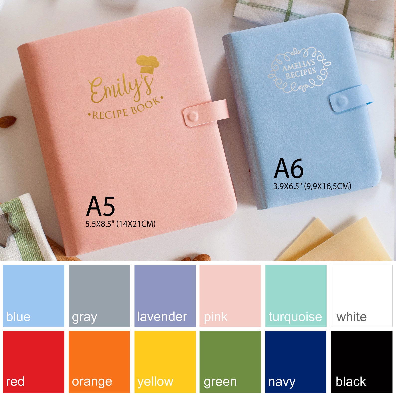 Custom Recipe Book Housewarming Gift for Women, Family Cookbook ...