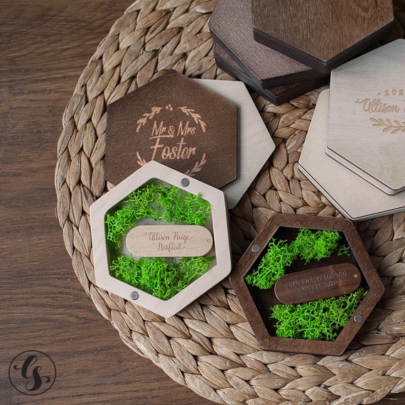 Wooden USB Box Custom Flash Drive Case Wedding USB Stick - Etsy
